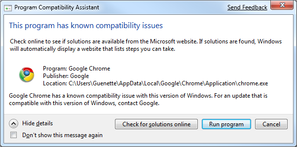 Slick IT: Google Chrome on Windows 7